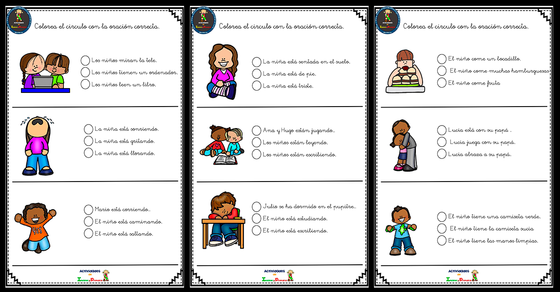 Fichas de compresión lectora con dibujos - Actividades de infantil y ...