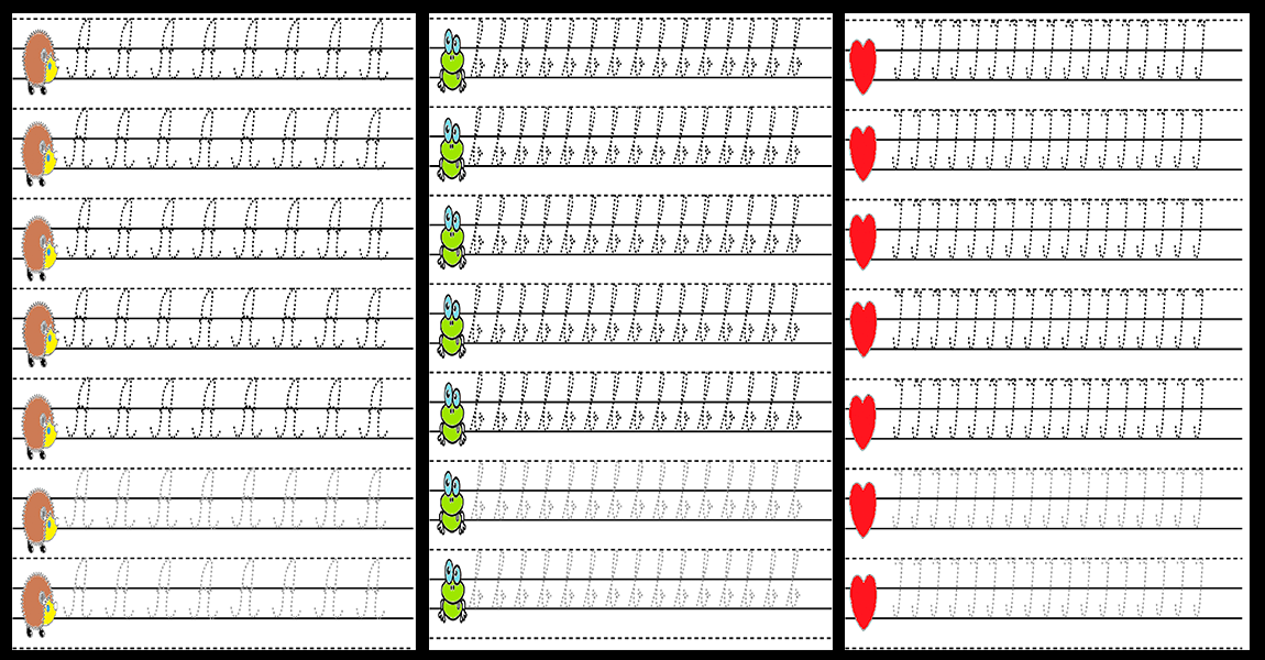 Fichas de caligrafía para mejorar la letra - Actividades de infantil y ...