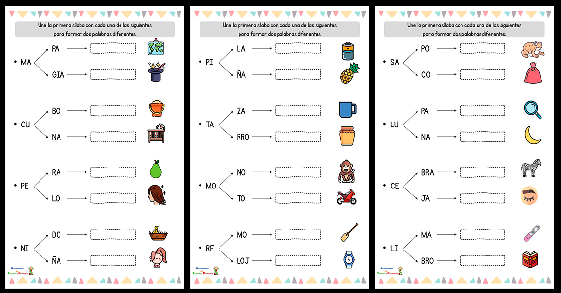 Habilidades fonológicas: Formar palabras distintas a partir de una ...