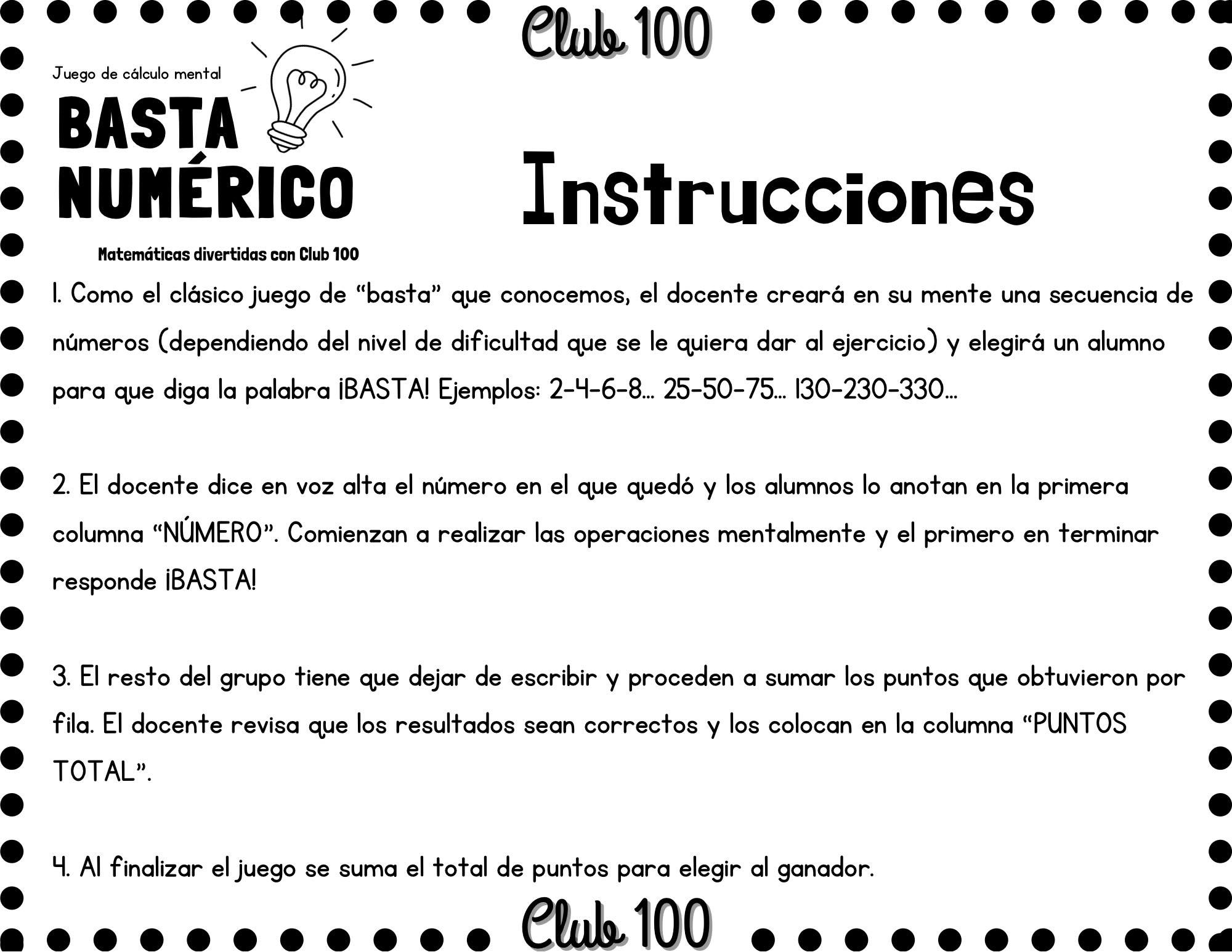 Vamos a jugar a Basta Numérico6
