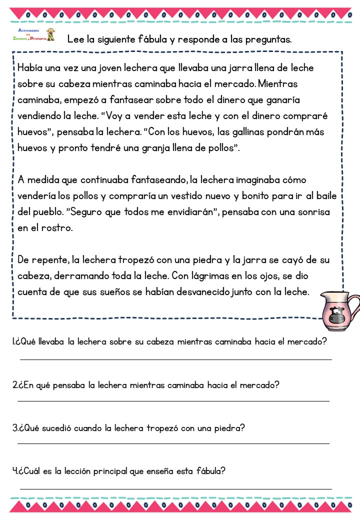 Comprension Lectora Fabulas 2