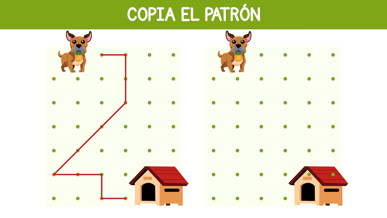 Ejercicio de atención y orientación espacial: Repite el patrón ...