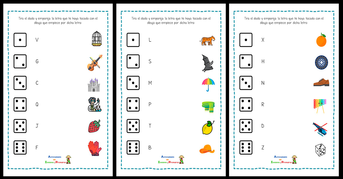 Juego de conciencia fonológica: Fonema inicial de la palabra ...