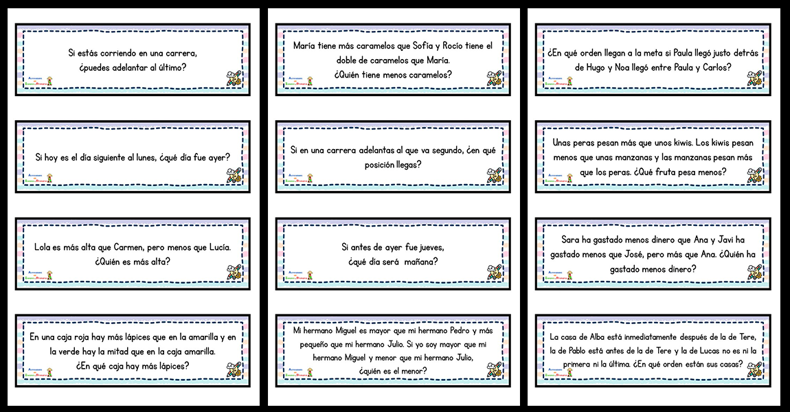 Problemas matemáticos sin números para ejercitar el razonamiento lógico ...