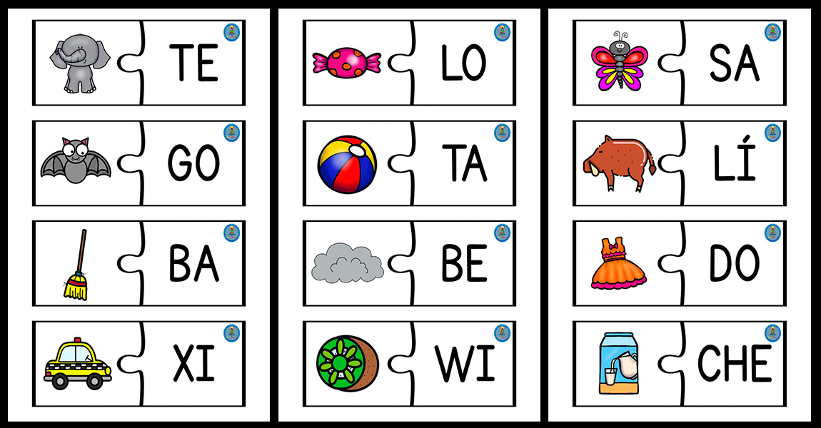 Conciencia silábica: Los puzles de la sílaba final - Actividades de ...