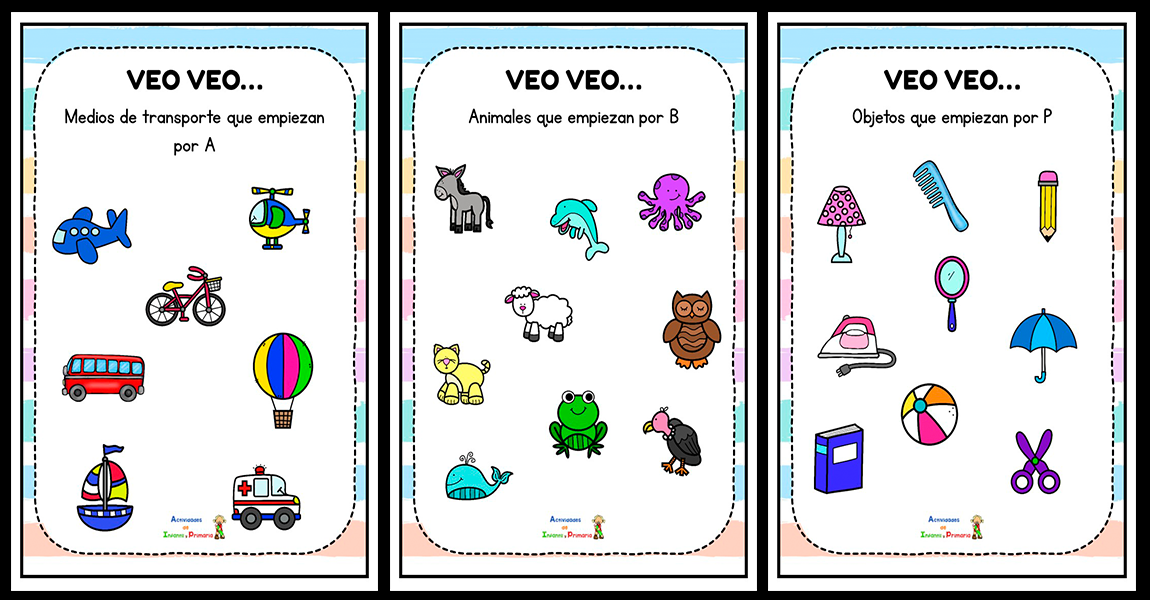 Trabajamos la conciencia fonológica jugando al VEO VEO - Actividades de ...