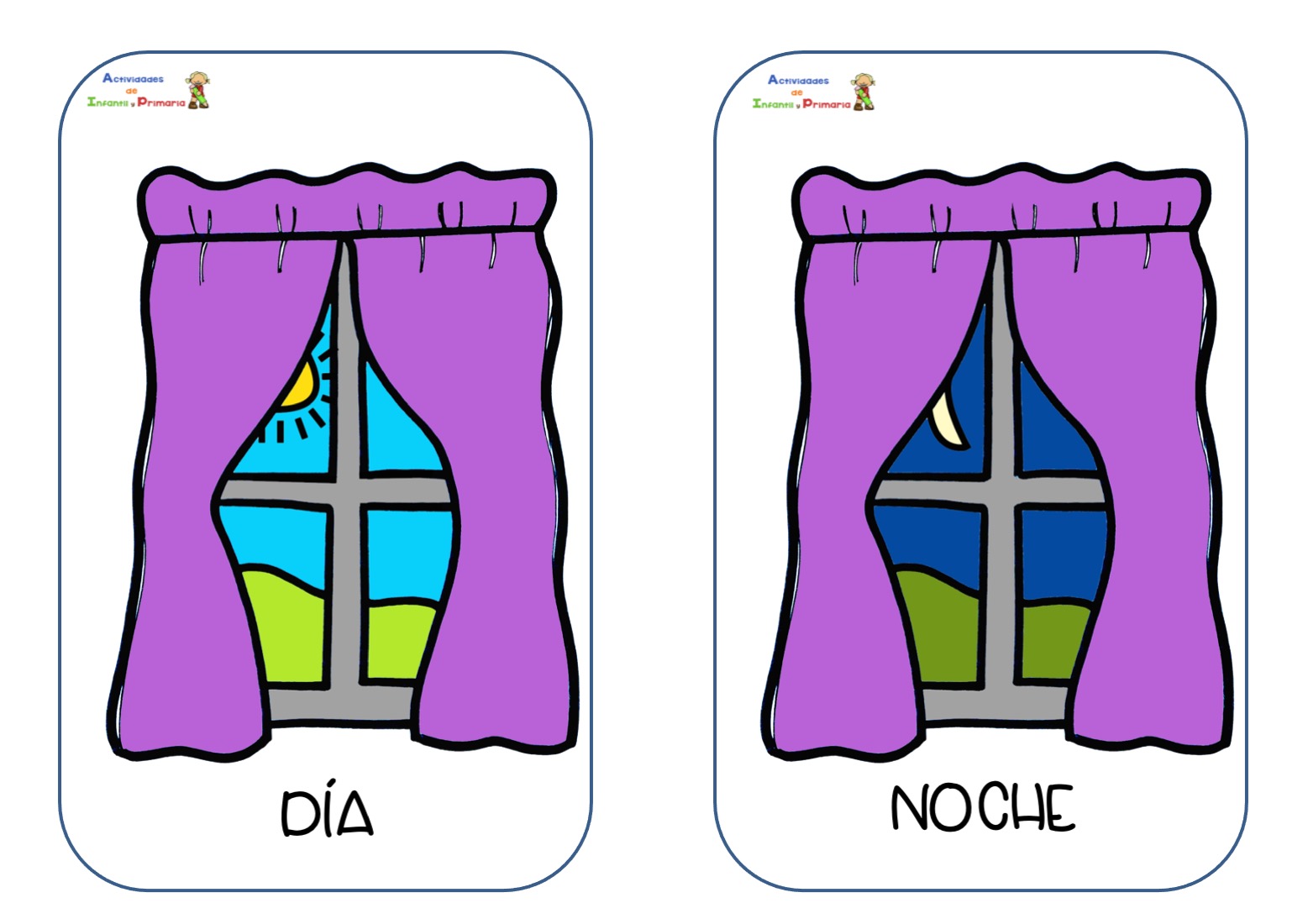 25 Divertidas tarjetas de opuestos O antónimos10