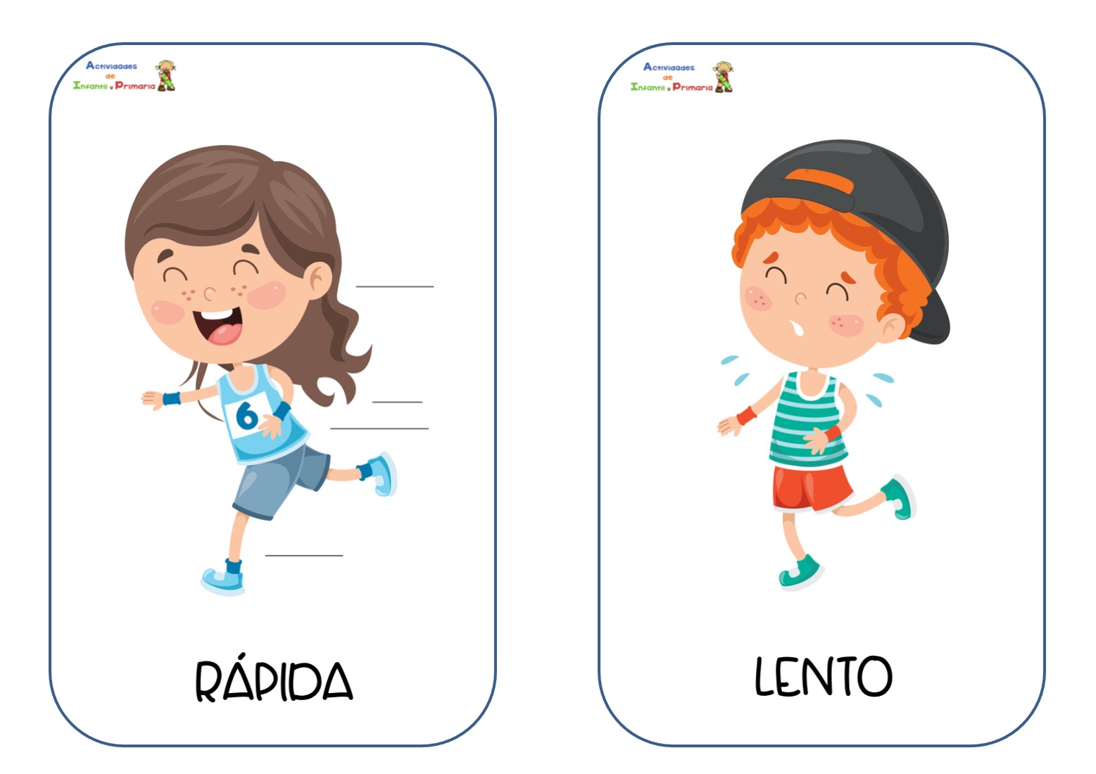 25 Divertidas tarjetas de opuestos O antónimos11