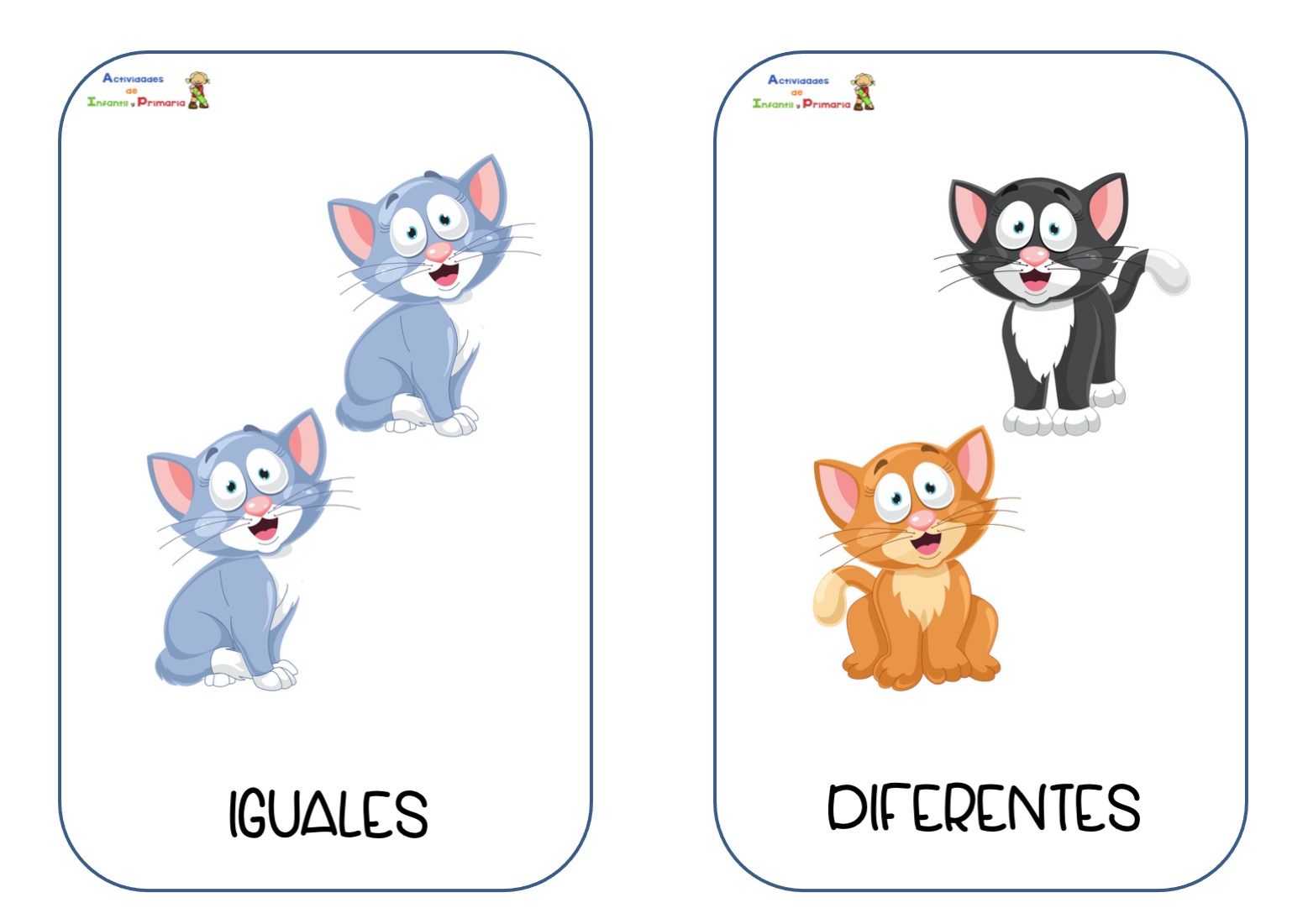 25 Divertidas tarjetas de opuestos O antónimos18