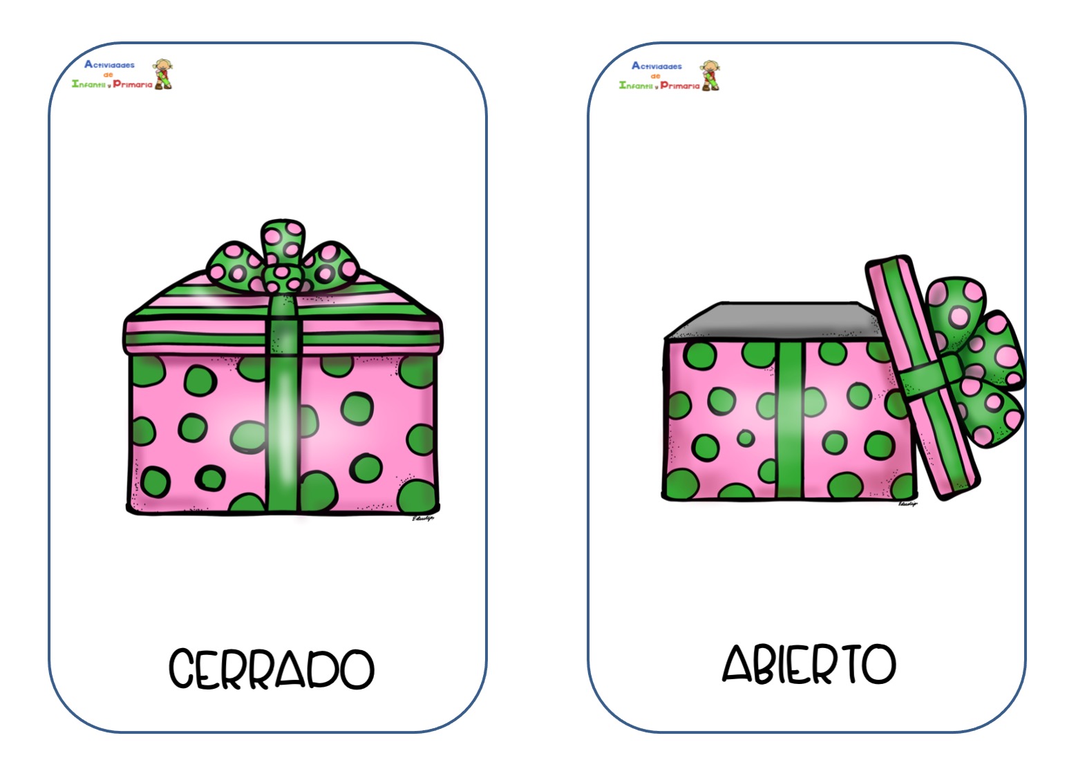 25 Divertidas tarjetas de opuestos O antónimos22