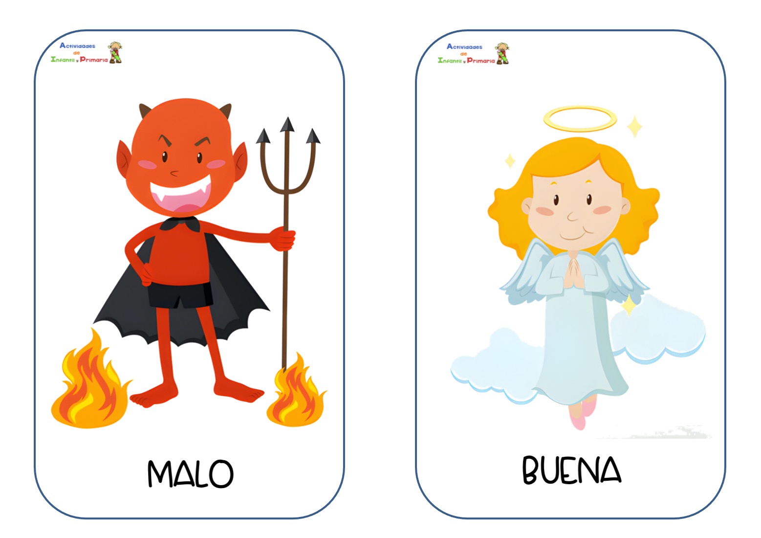 25 Divertidas tarjetas de opuestos O antónimos25