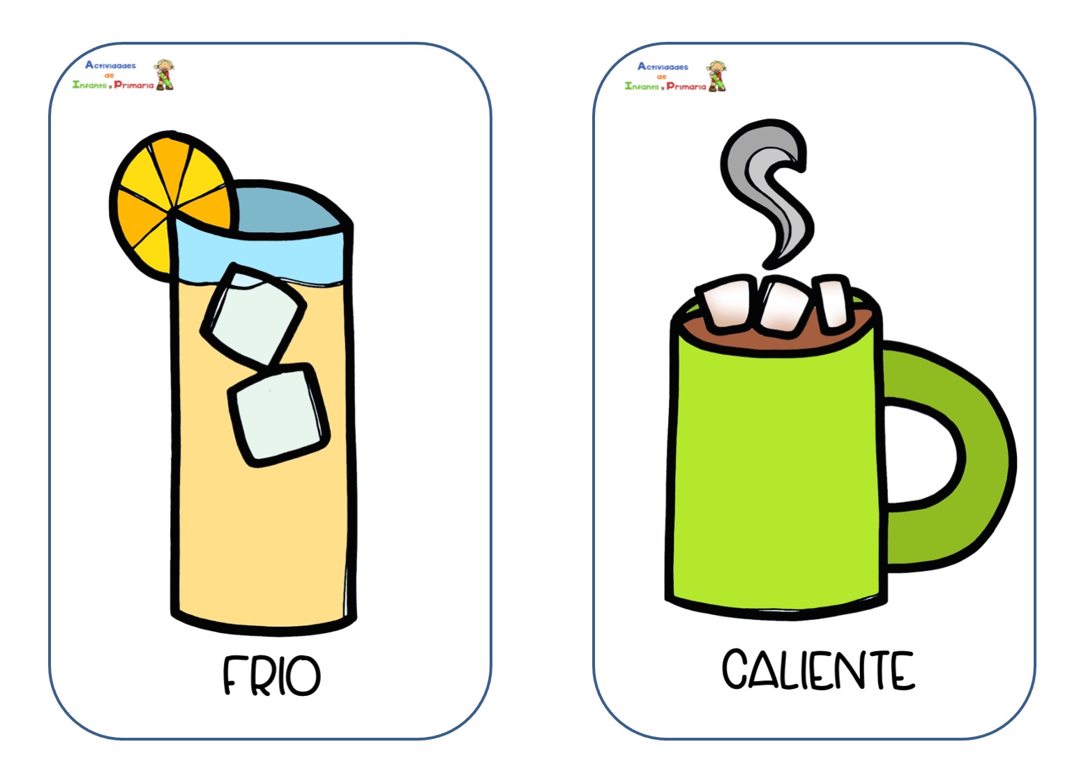 25 Divertidas tarjetas de opuestos O antónimos3