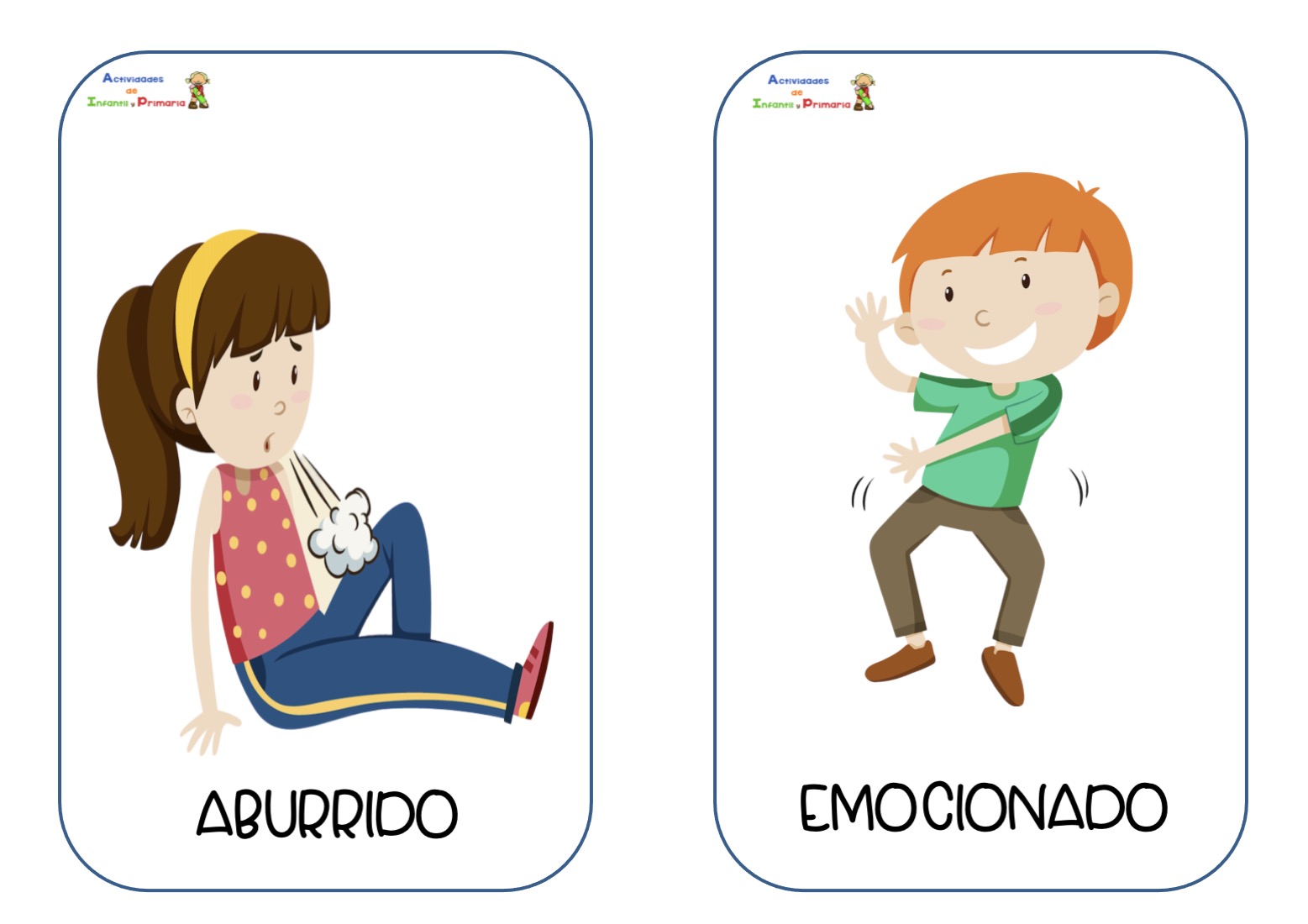 25 Divertidas tarjetas de opuestos O antónimos4