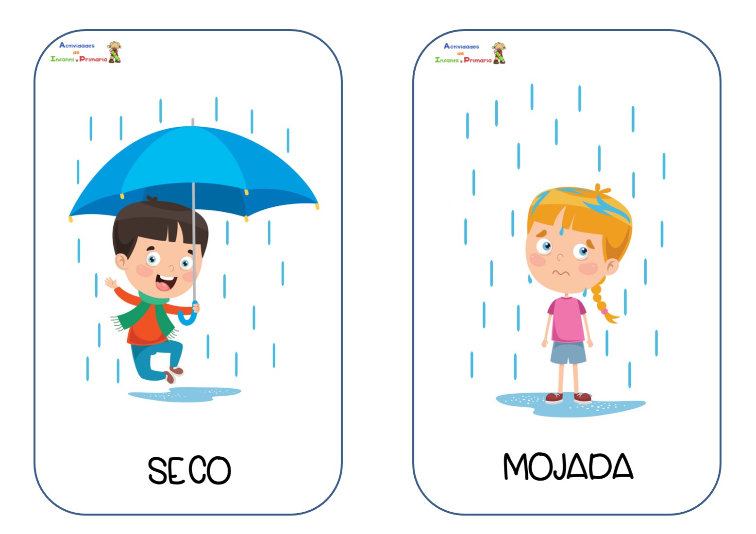 25 Divertidas tarjetas de opuestos O antónimos5