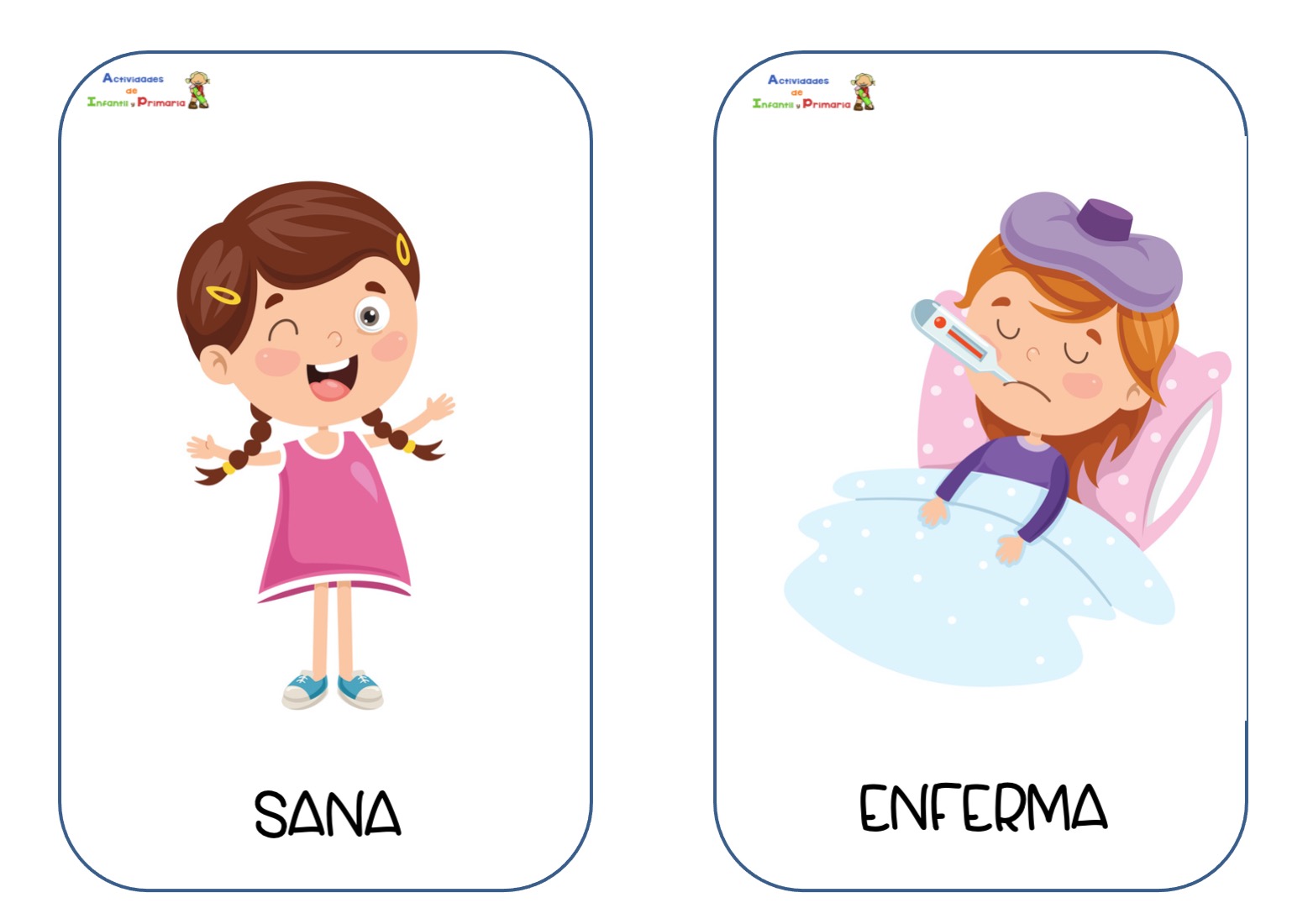 25 Divertidas tarjetas de opuestos O antónimos6