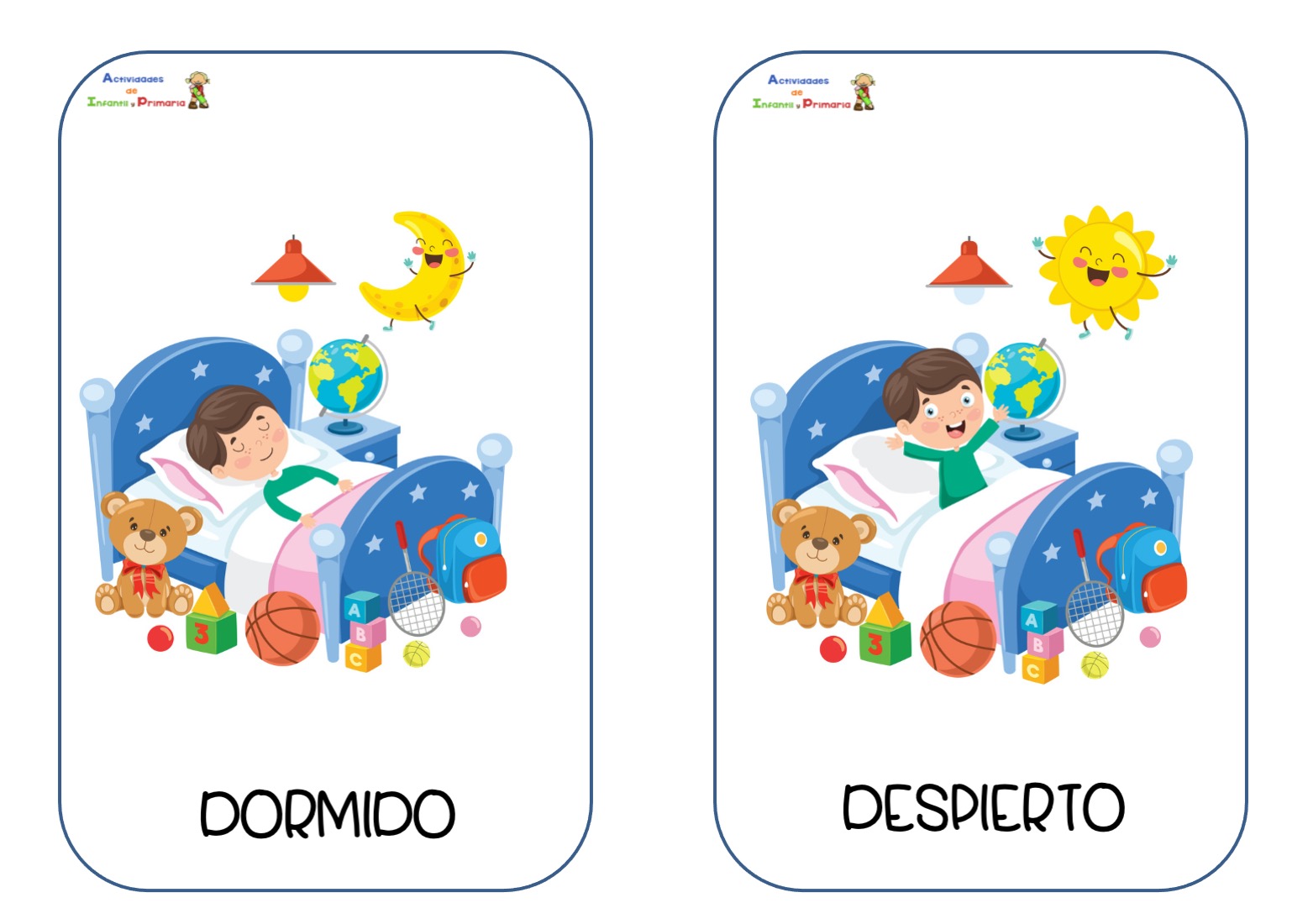 25 Divertidas tarjetas de opuestos O antónimos8