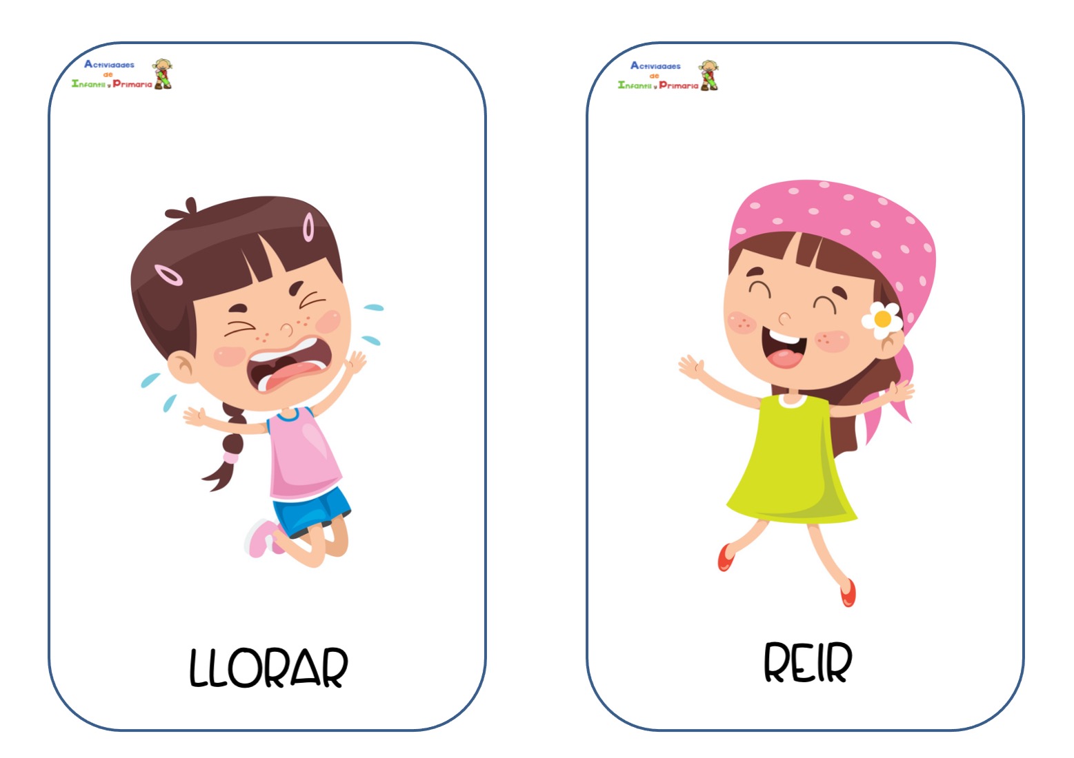 25 Divertidas tarjetas de opuestos O antónimos9