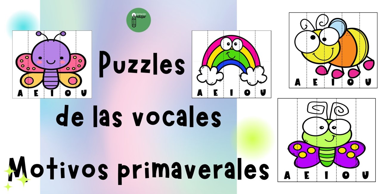 Divertidos puzzles de las vocales con MOTIVOS PRIMAVERALES ...