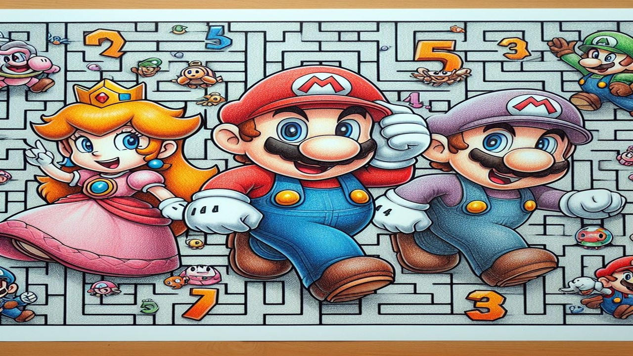 Laberintos numéricos de Super Mario Bros, de diferente dificultad ...