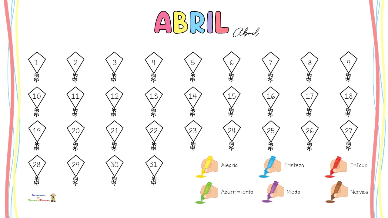 calendario emociones abril