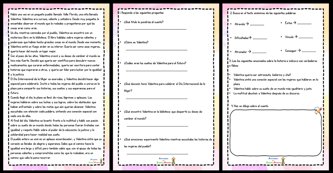 Cuento Infantil sobre el Día Internacional de la Mujer para trabajar la ...