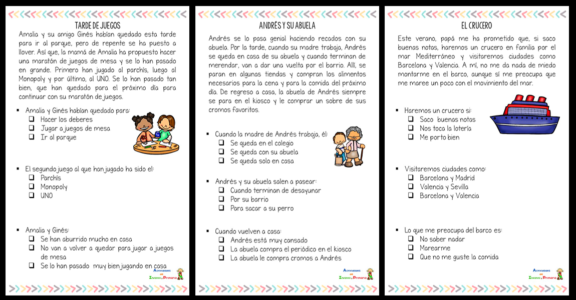 Nueva colección de lecturas con preguntitas para ejercitar la ...