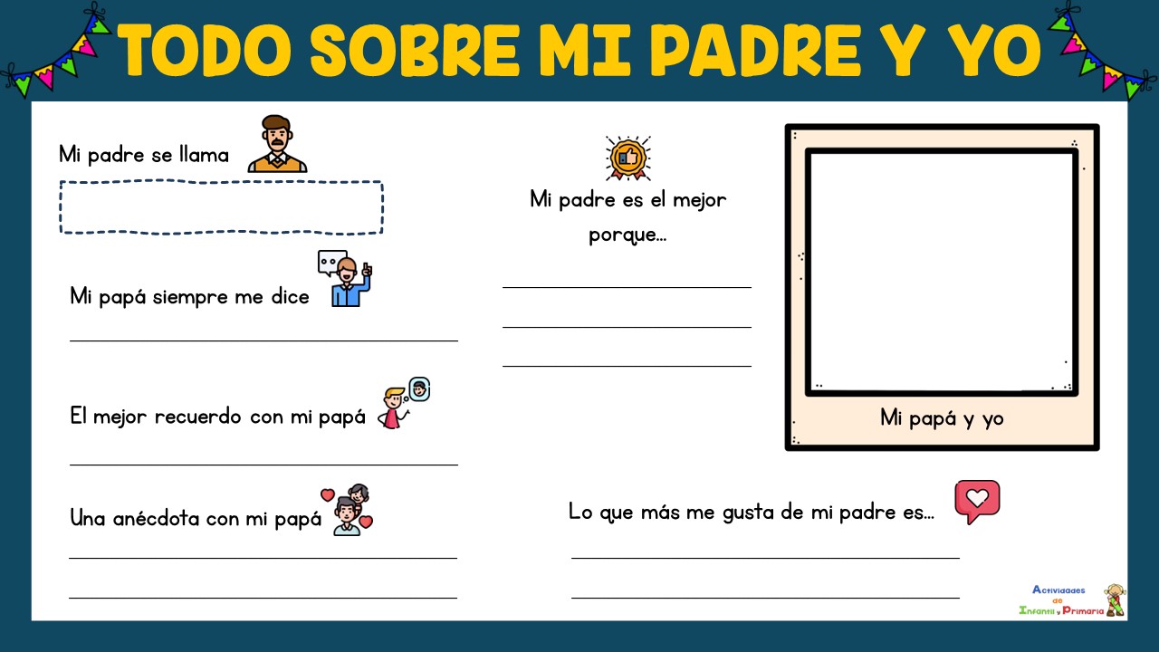 Especial Día del Padre: "Todo sobre mi padre y yo" - Actividades de ...