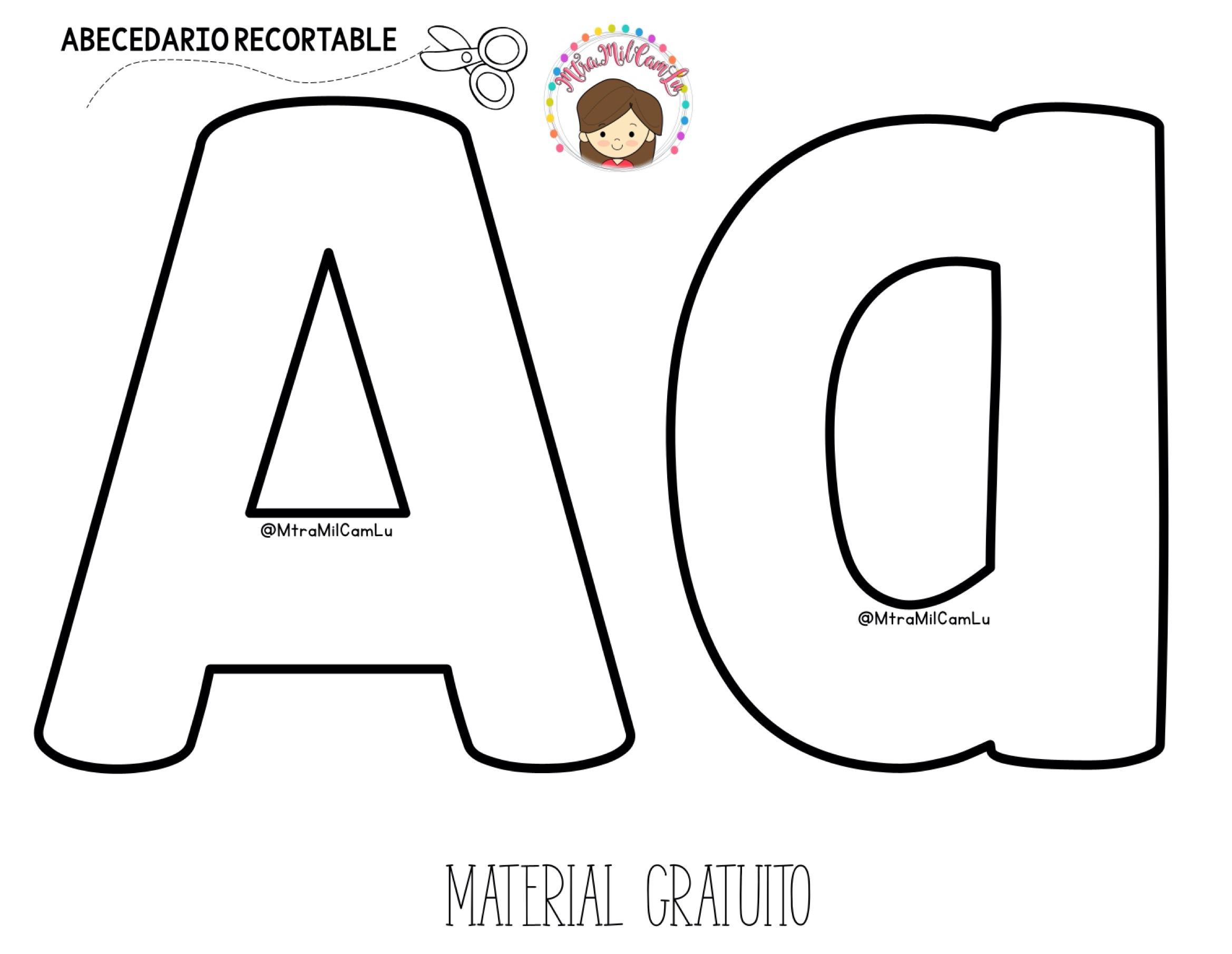 Abecedario Recortable para trabajar las letras