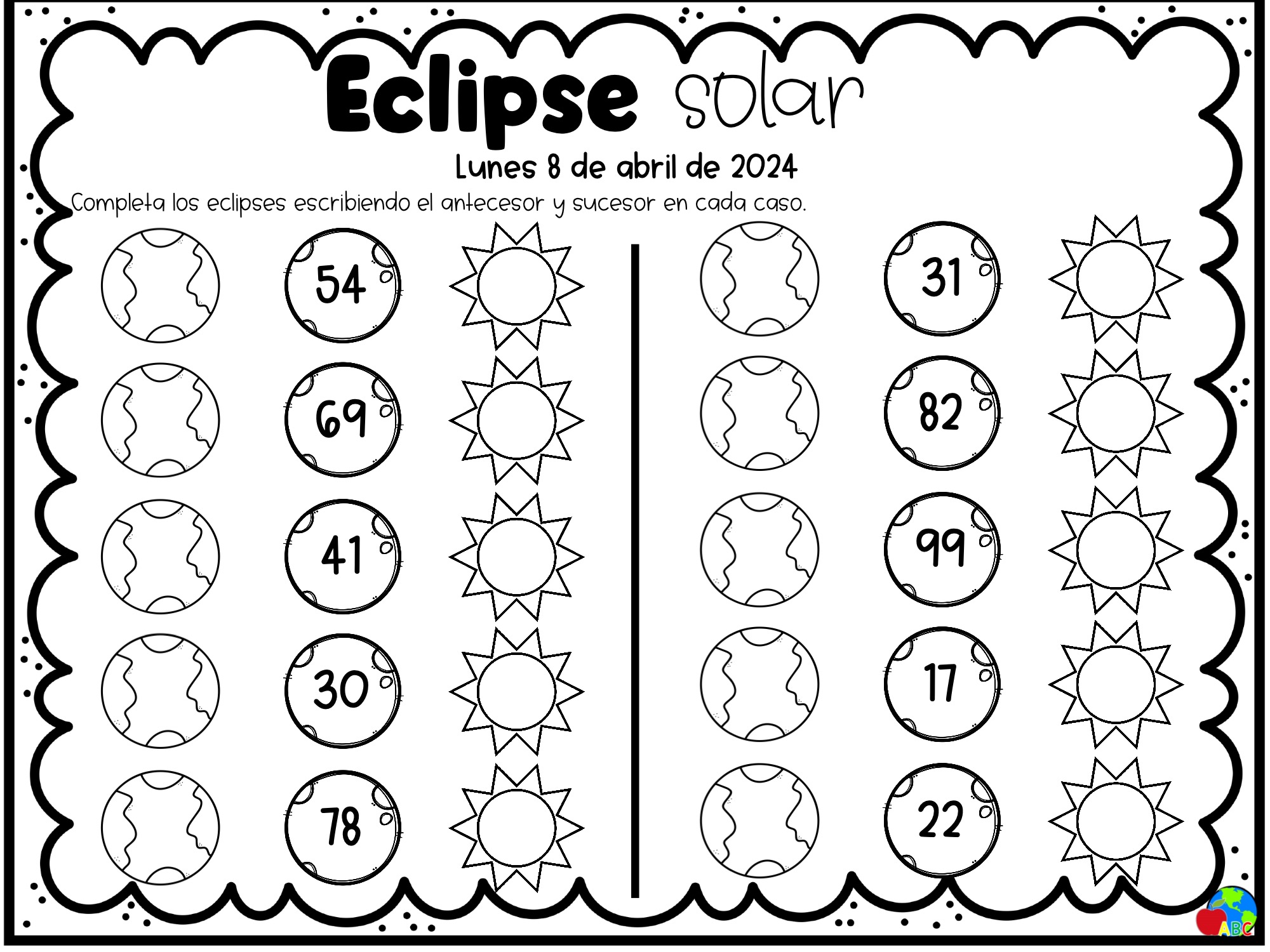 Cuadernito eclipse solar 2024 infantil y primaria 11