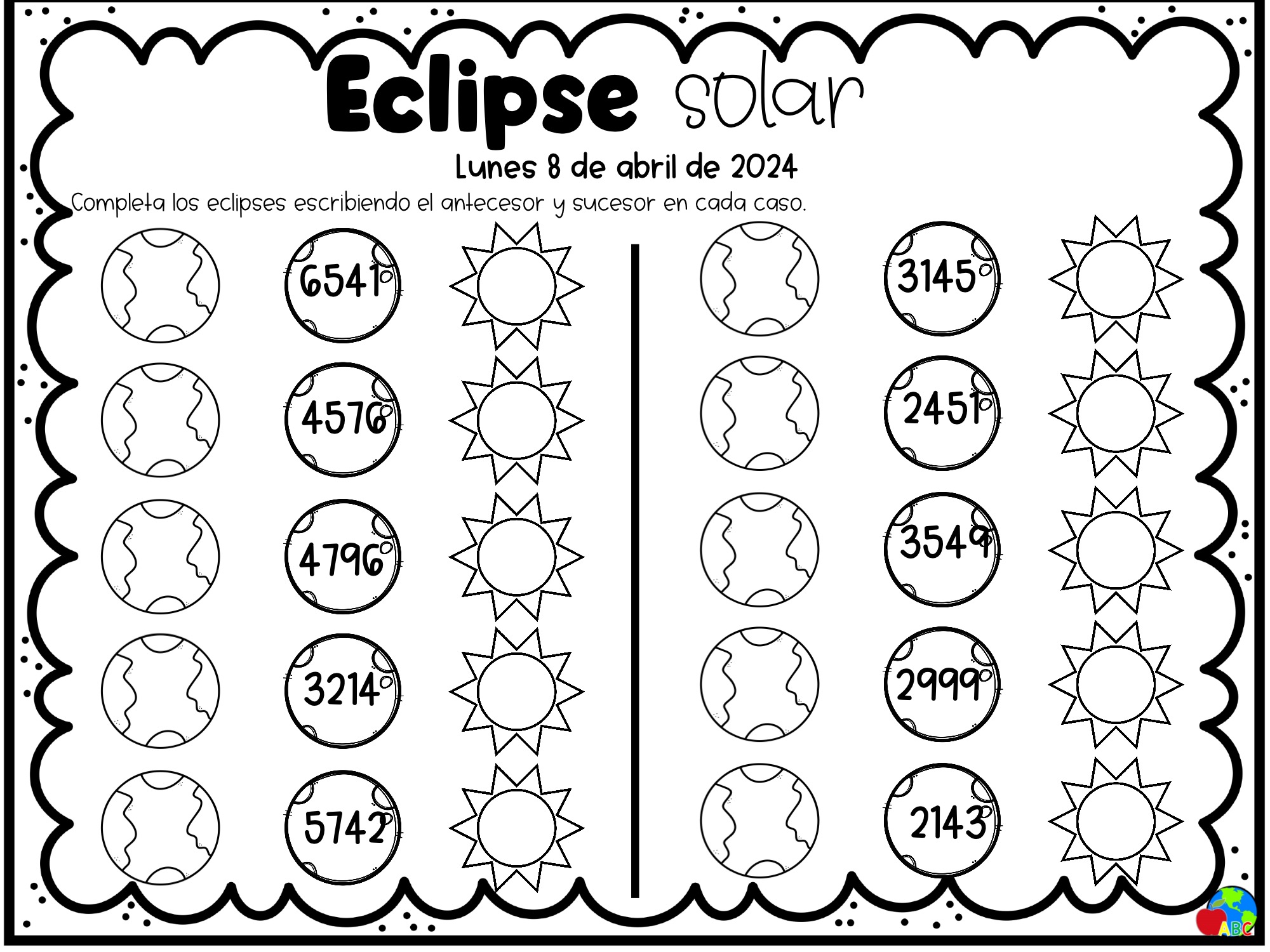 Cuadernito eclipse solar 2024 infantil y primaria 13