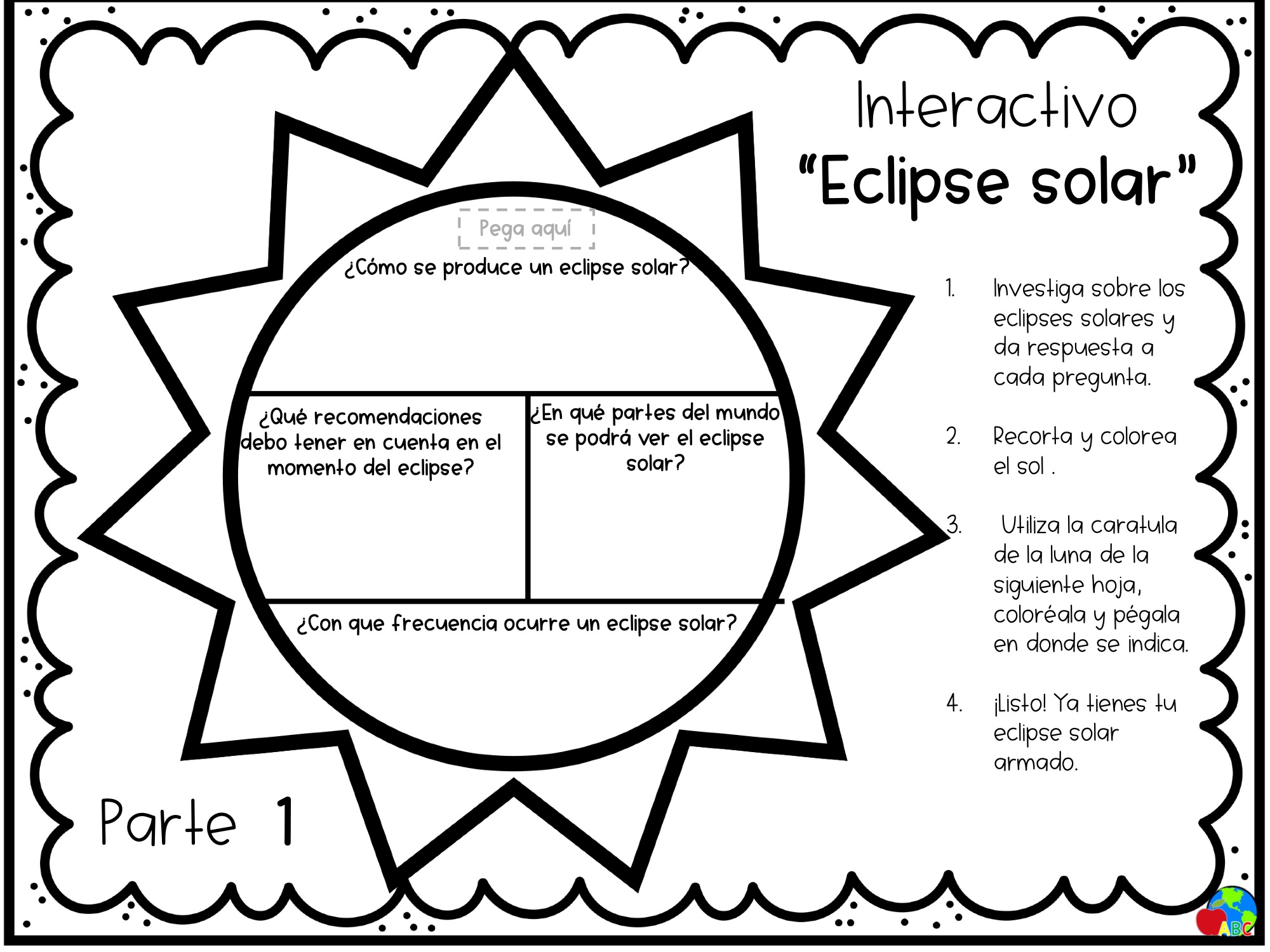 Cuadernito eclipse solar 2024 infantil y primaria 5