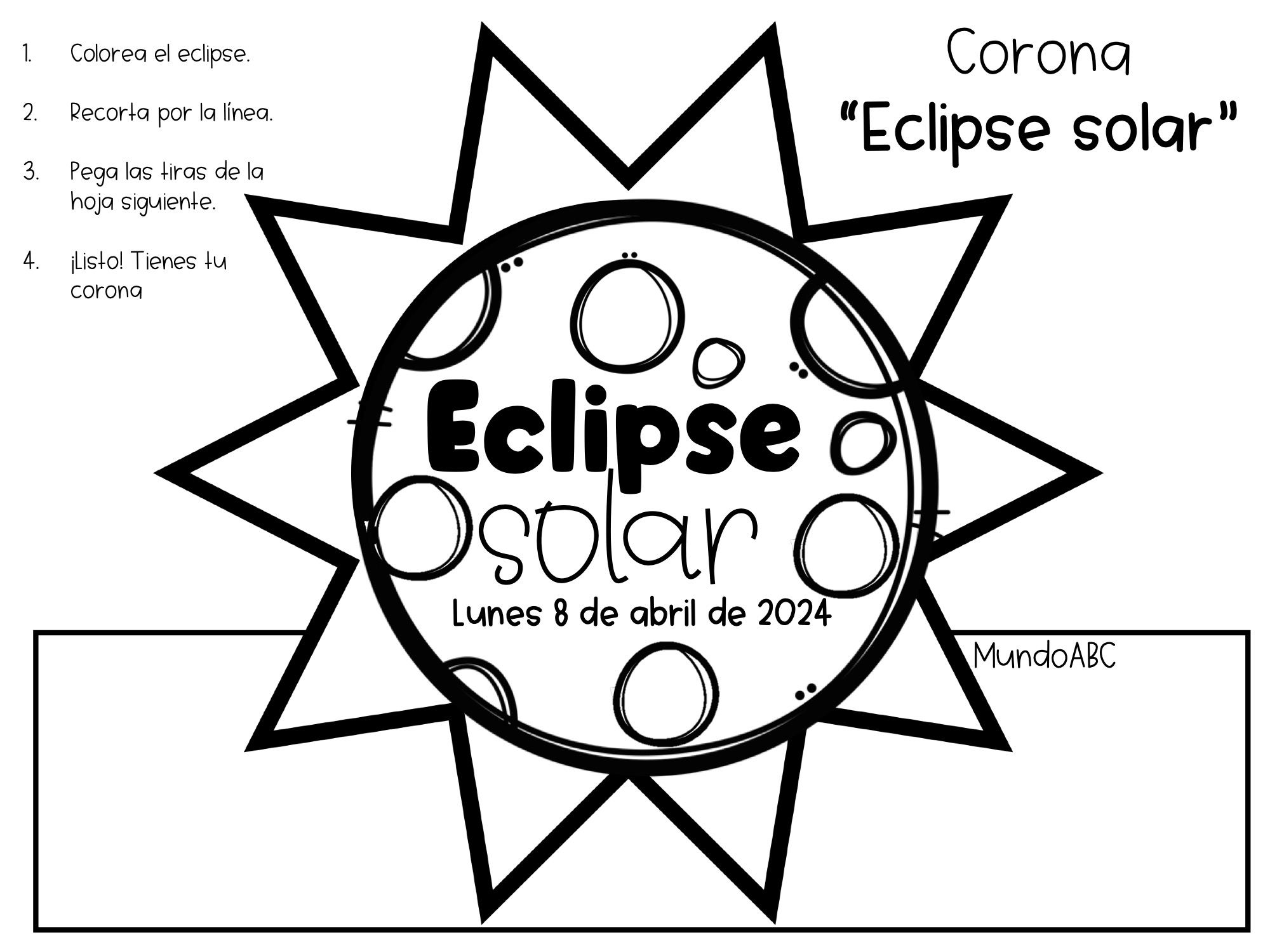 Cuadernito eclipse solar 2024 infantil y primaria 8
