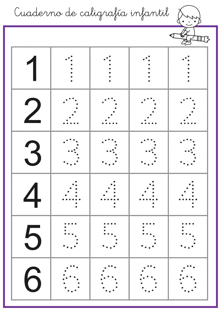 Cuaderno de Caligrafía de todos los números del 1 al 100 (1)