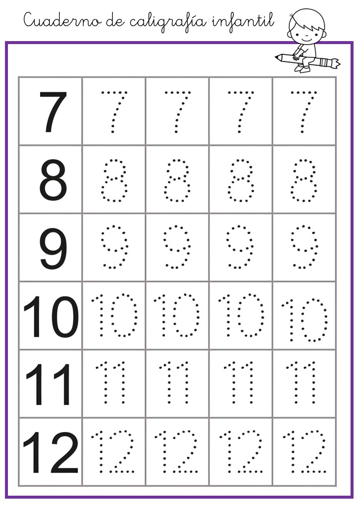Cuaderno de Caligrafía de todos los números del 1 al 100 (2)