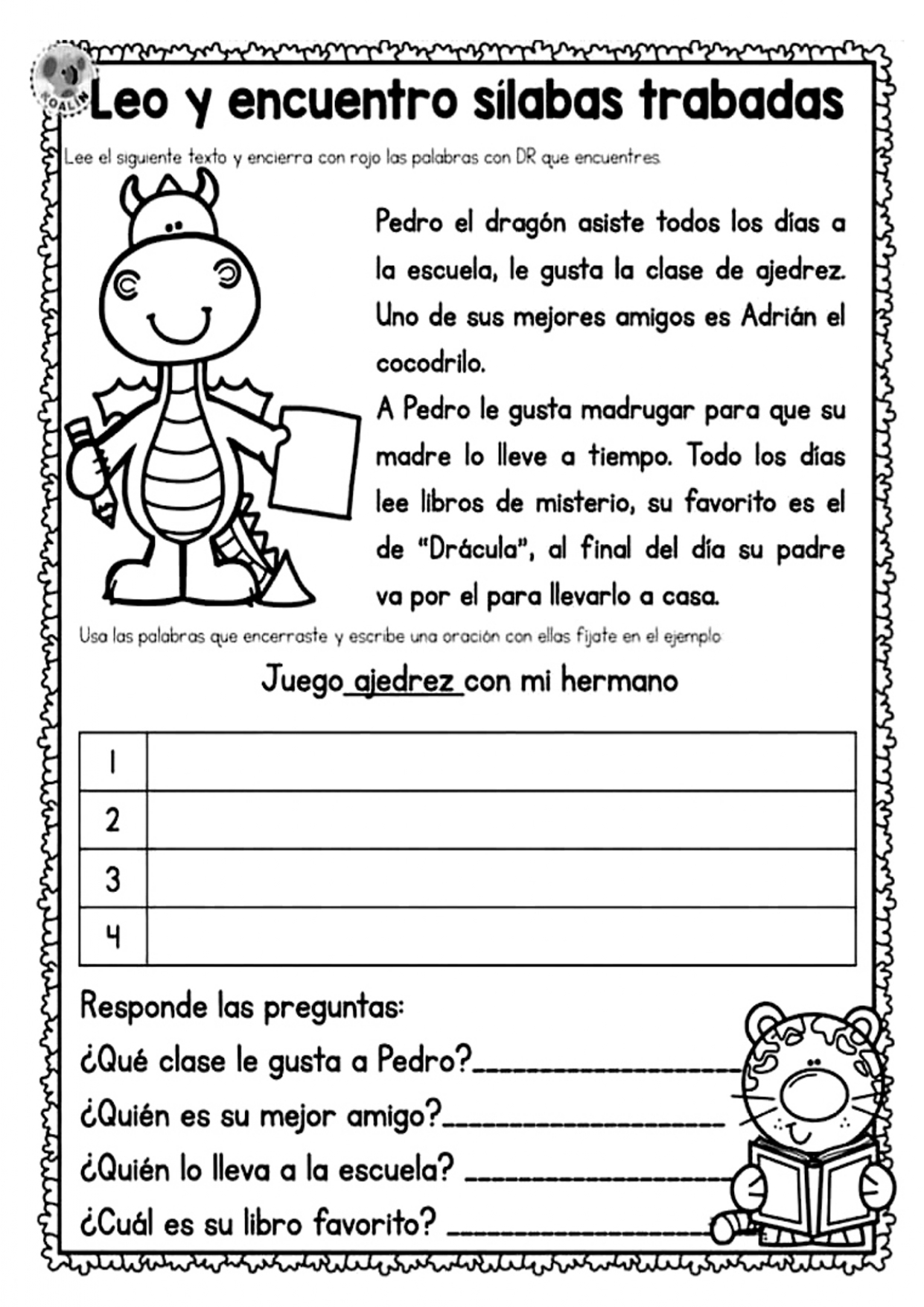 Lecturas De Sílabas Trabadas Recopilado Por Materiales Educativos Para