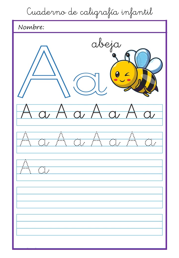 Nuevo cuaderno de caligrafía para los mas peques de infantil (1)