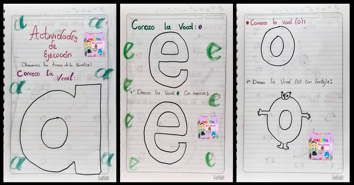 Ejemplo de cuaderno guía para aprender las vocales - Actividades de ...