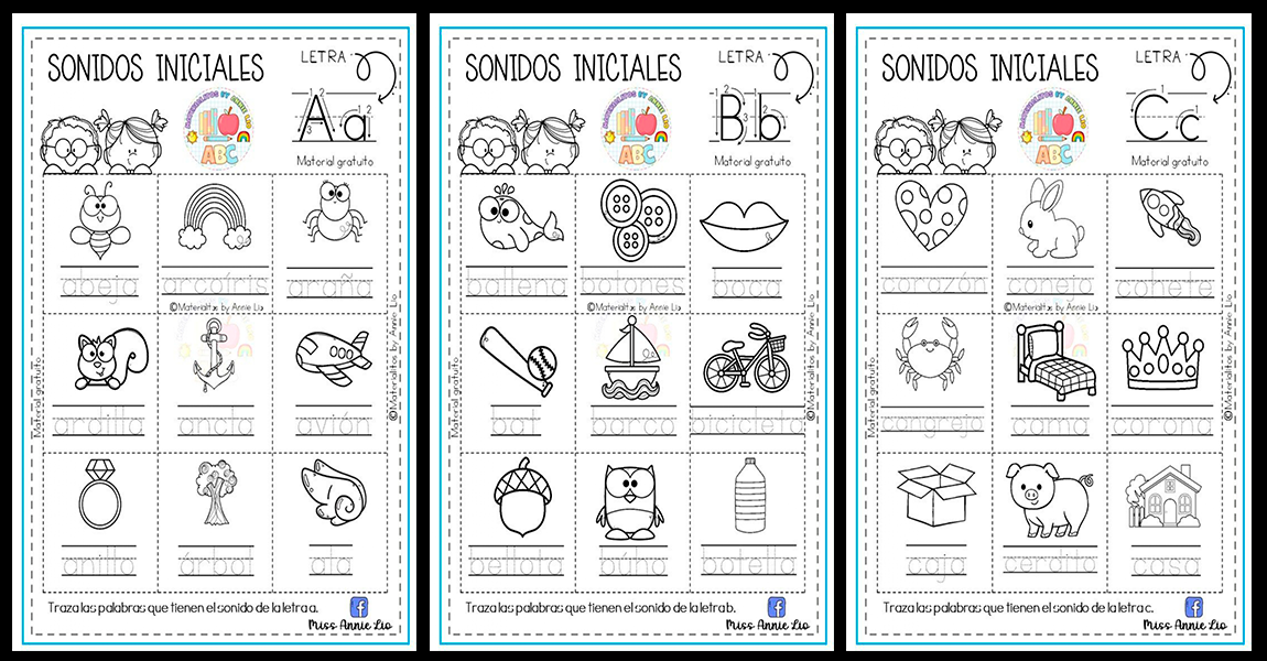 Hojas De Trabajo De Combinación De Sonidos Iniciales Para Imprimir