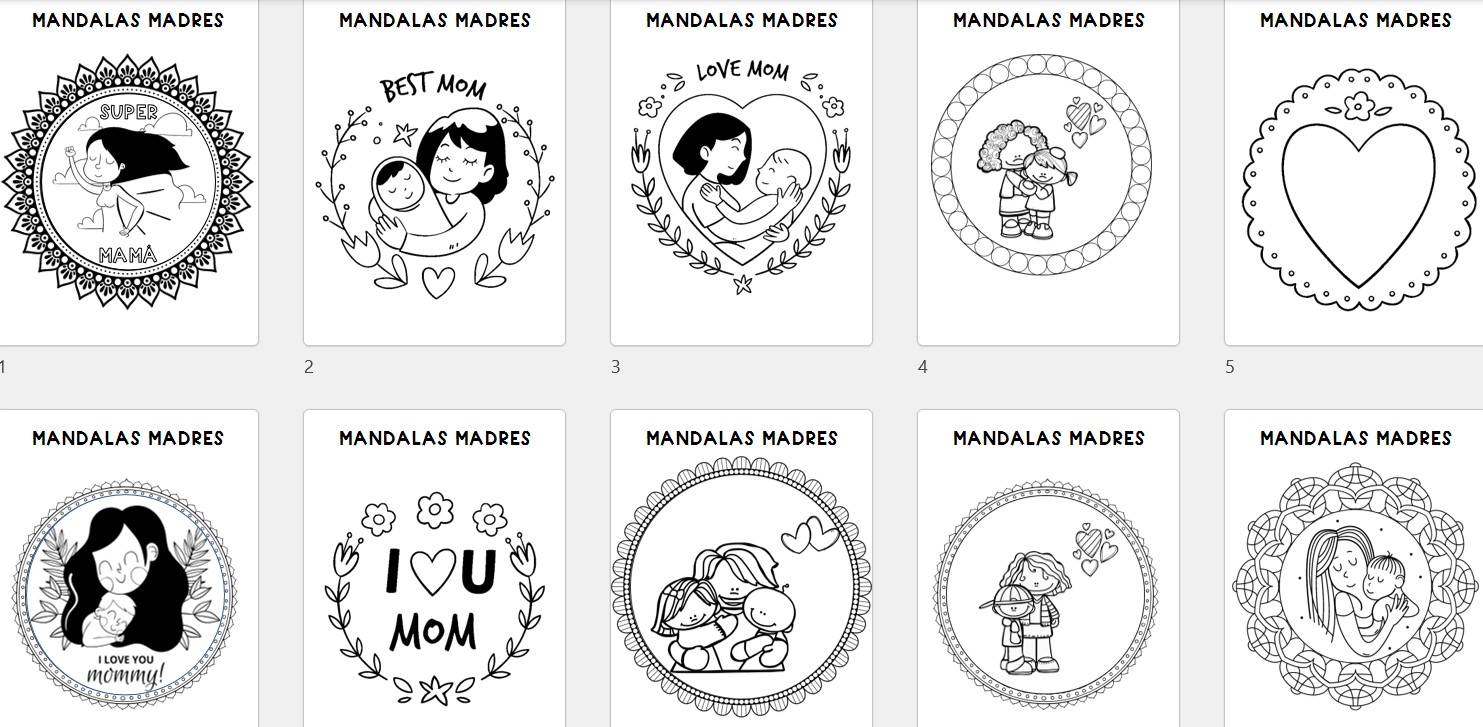 Preciosas mandalas para colorear con motivo del Día de la Madre ...