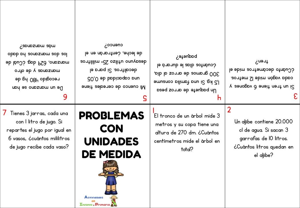 Minilibro: Problemas con unidades de medida - Actividades de infantil y ...