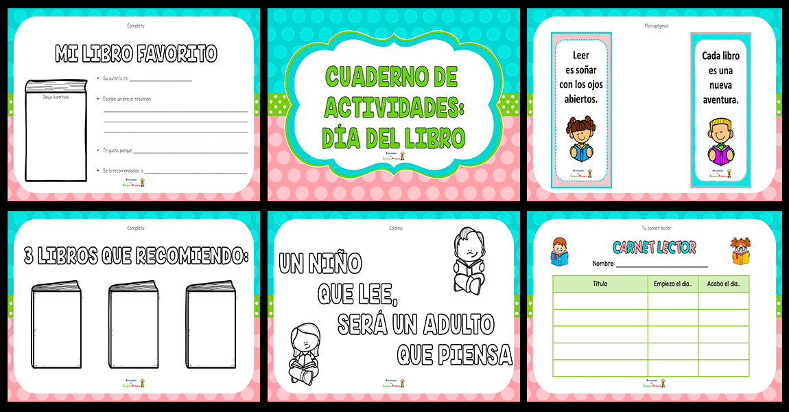 Cuadernillo de divertidas actividades para el Día del Libro ...