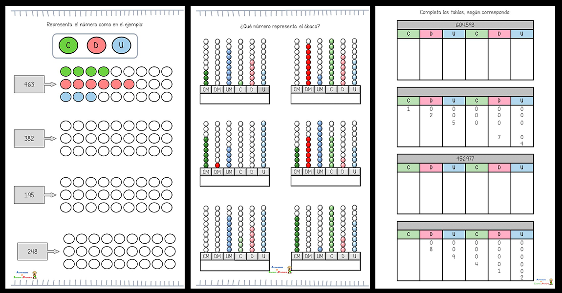Fichas Para Trabajar El Valor Posicional 18 Imagenes Educativas