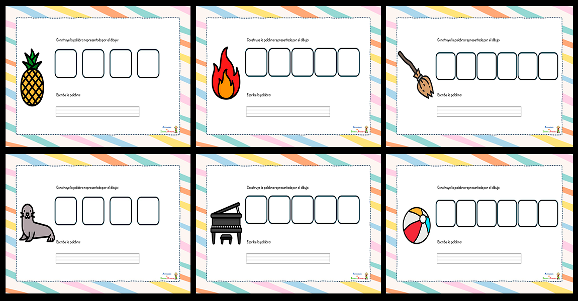 Plantillas para construir palabras de 4,5 y 6 letras - Actividades de ...