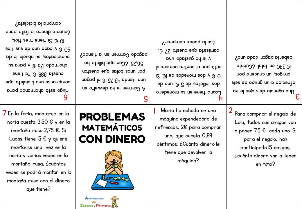 Problemas De Palabras Sobre Dinero, Hojas De Trabajo De Segundo Grado