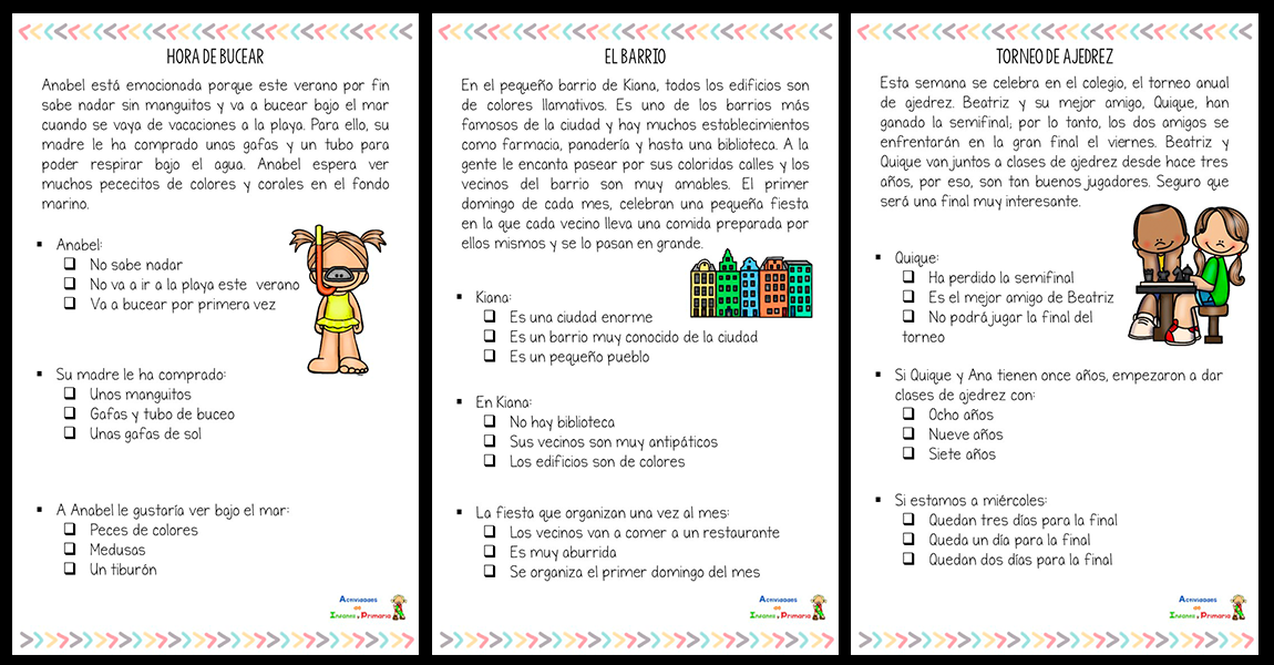 Nueva entrega de lecturas con preguntas cortas - Actividades de ...