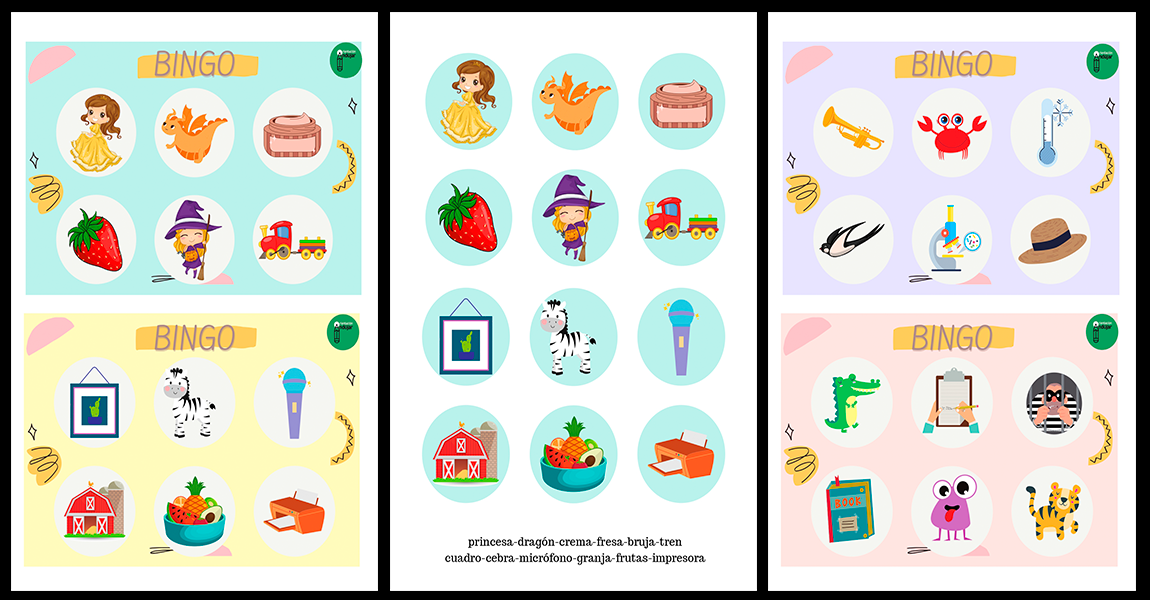 Juego educativo: El bingo de las trabadas - Actividades de infantil y ...