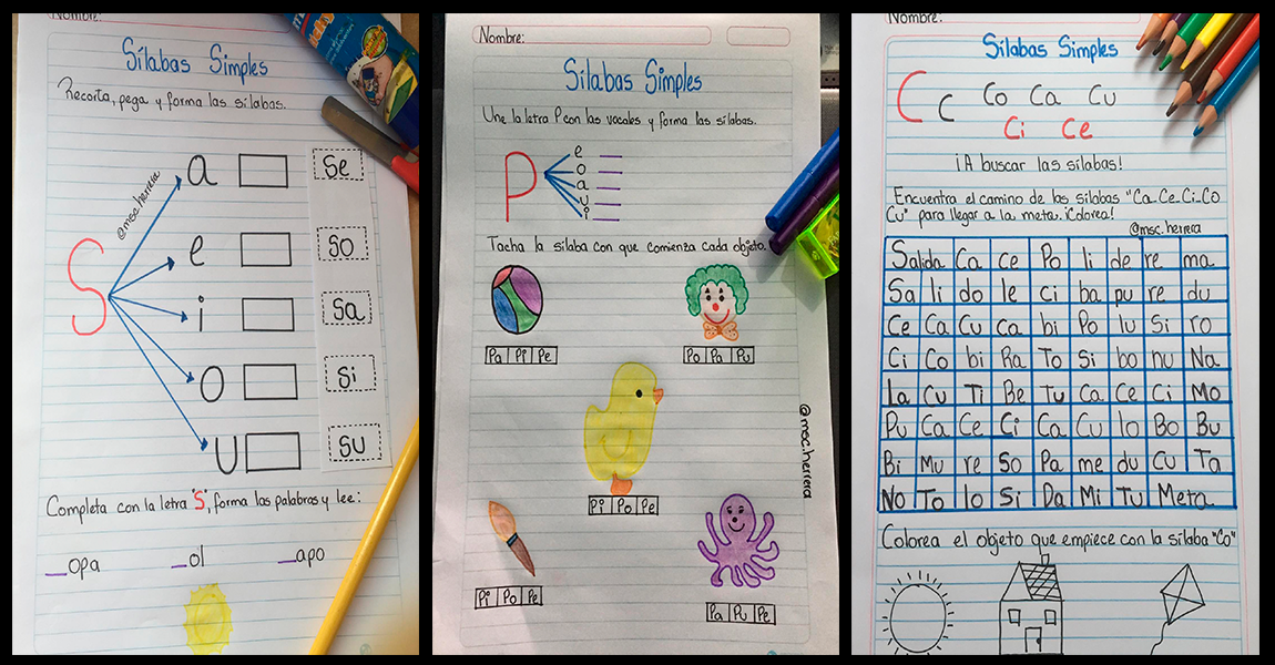 Ejemplo de cuaderno guía de lectoescritura con sílabas - Actividades de ...