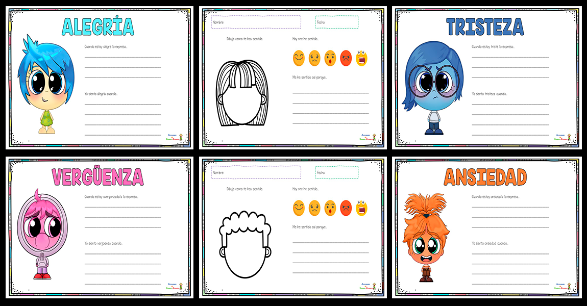 Mi diario de las emociones con los personajes de la película Inside Out ...
