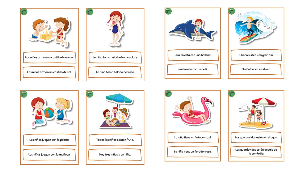 Tarjetas con dibujos de verano: ¿Cuál es la frase correcta ...