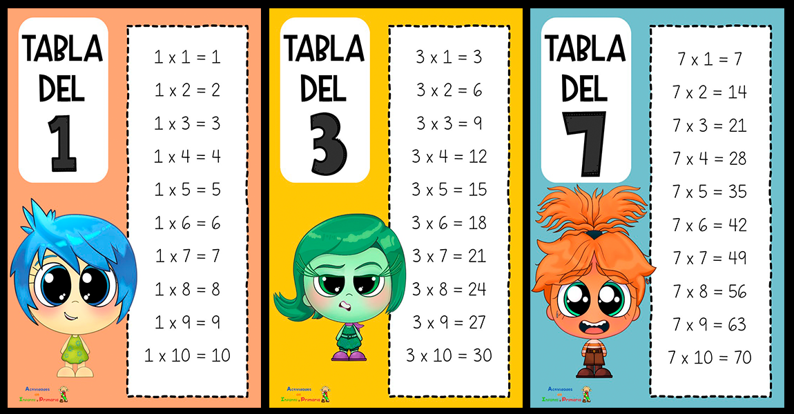 Dale color a tu clase y aprende las tablas de multiplicar con estas ...